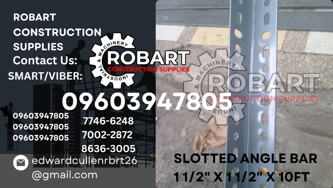 slotted angle bar 1 1/2" x 1 1/2" x 10ft, Commercial & Industrial ...