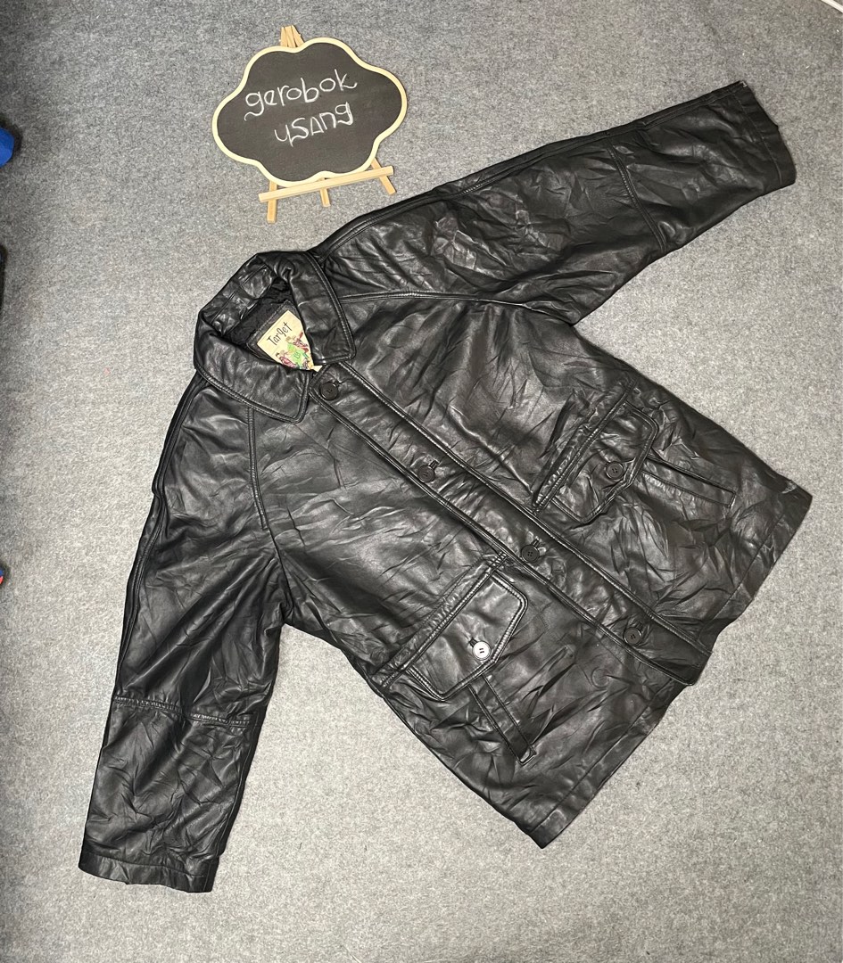 Target Leather Jacket Vintage (Pit 24), Men's Fashion, Coats, Jackets ...
