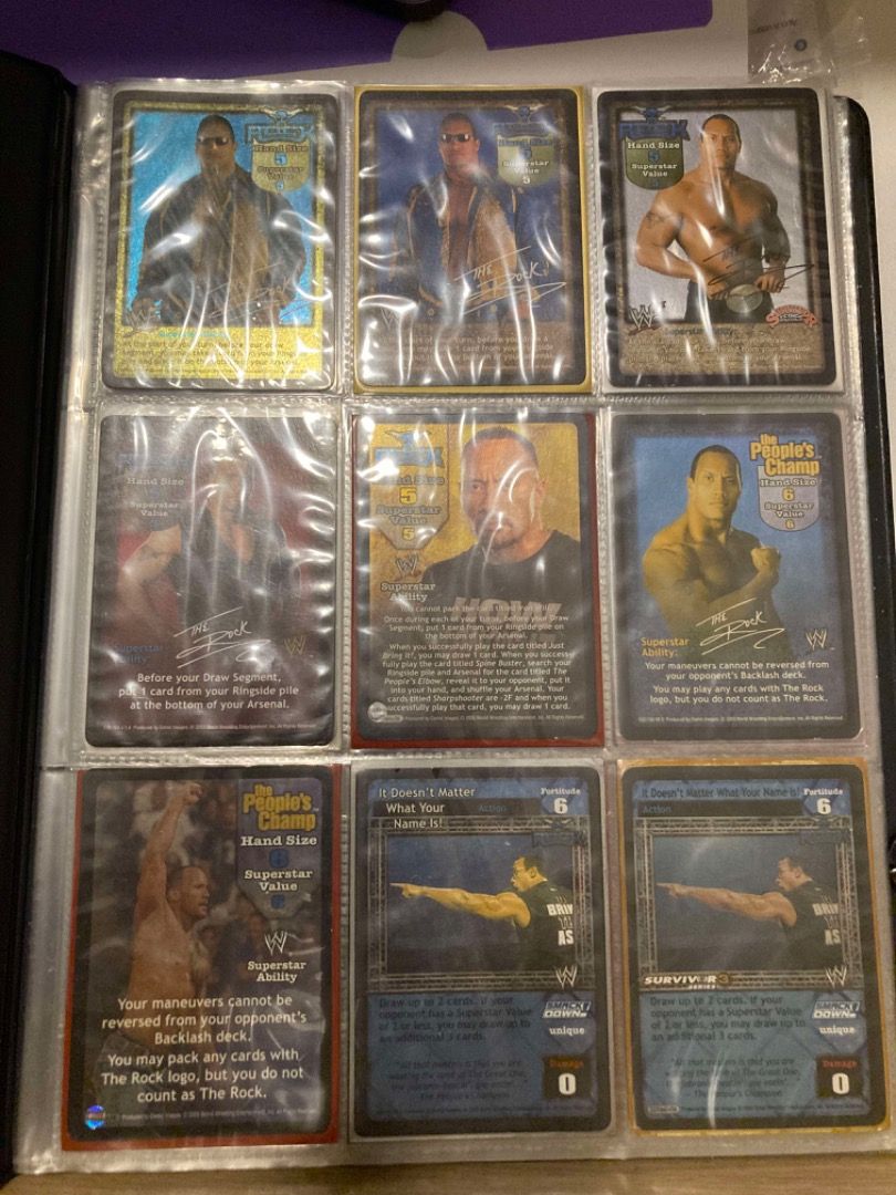 The Rock Raw Deal Master Set Patented Rock Footstep People's Elbow SS3 ...