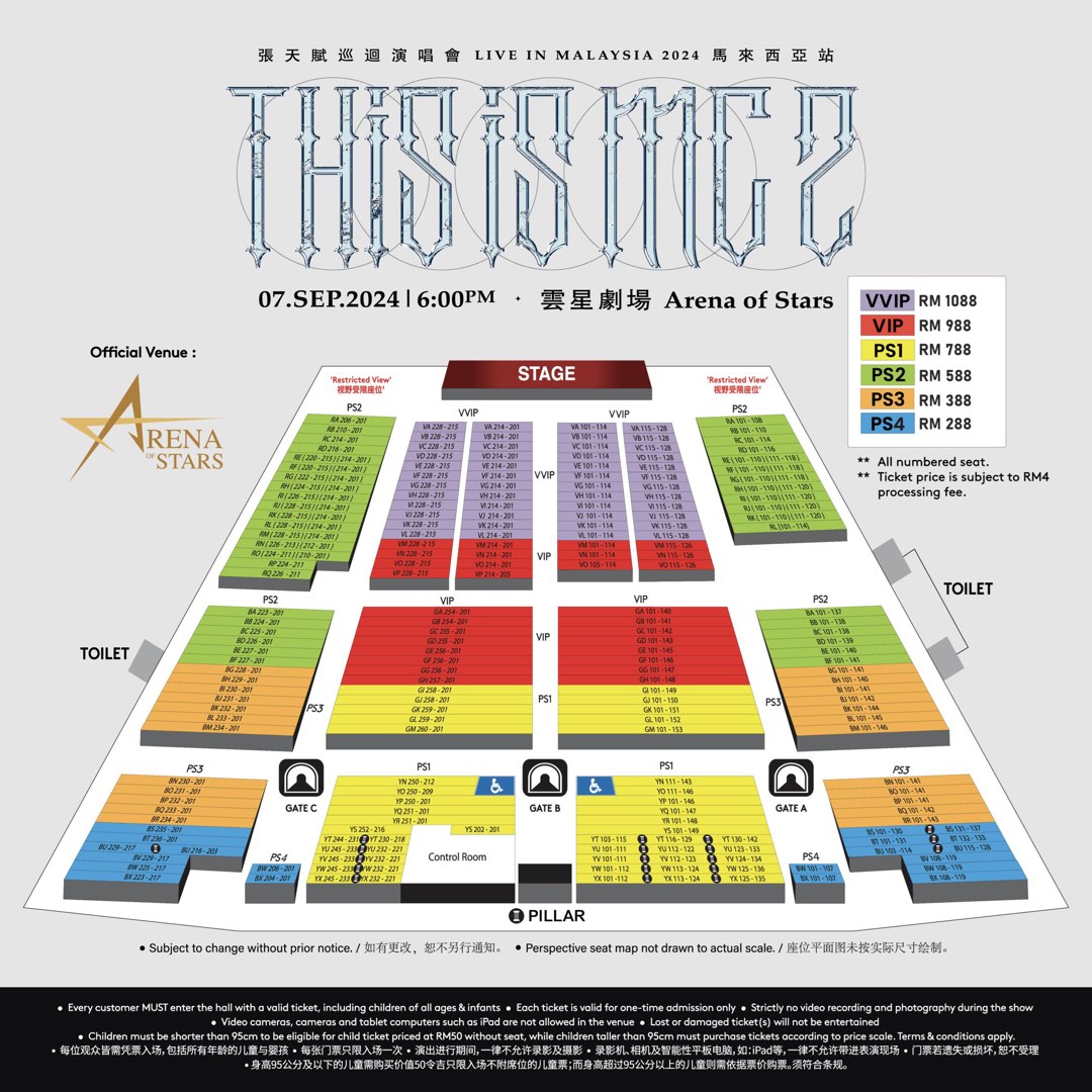 Ticket mc cheung ps3x2, Looking For on Carousell