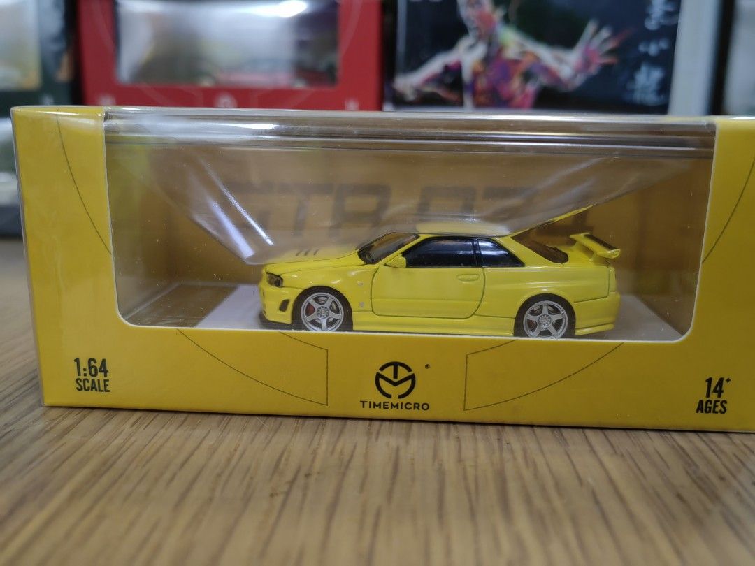 Time Micro Skyline R34 Yellow 1:64, Hobbies & Toys, Toys & Games on ...
