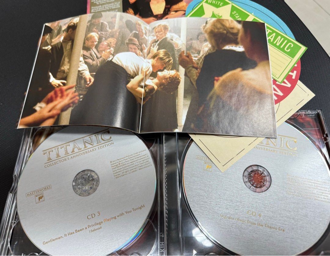 Titanic: Collector’s Anniversary Edition （4CD） 鐵達尼號 電影原聲*罕見4CD套裝珍藏版 made inEU 絕版珍藏 （4隻CD 均完美冇花 ...