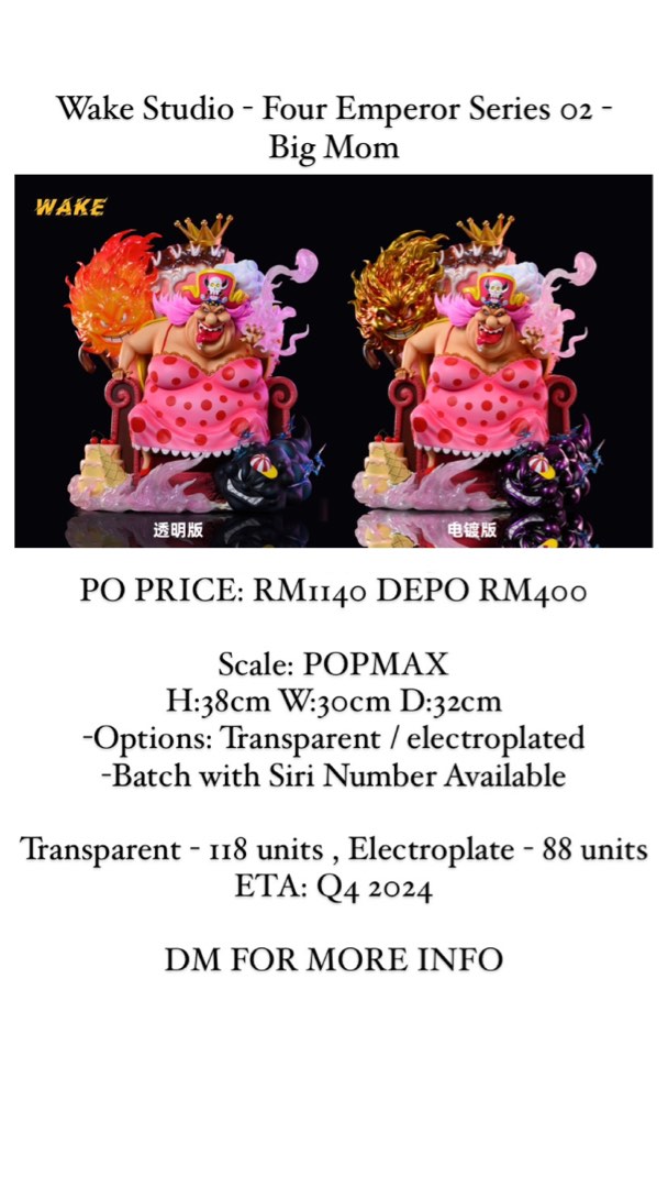 Wake Studio - Four Emperor Series 02 - Big Mom, Hobbies & Toys, Toys ...