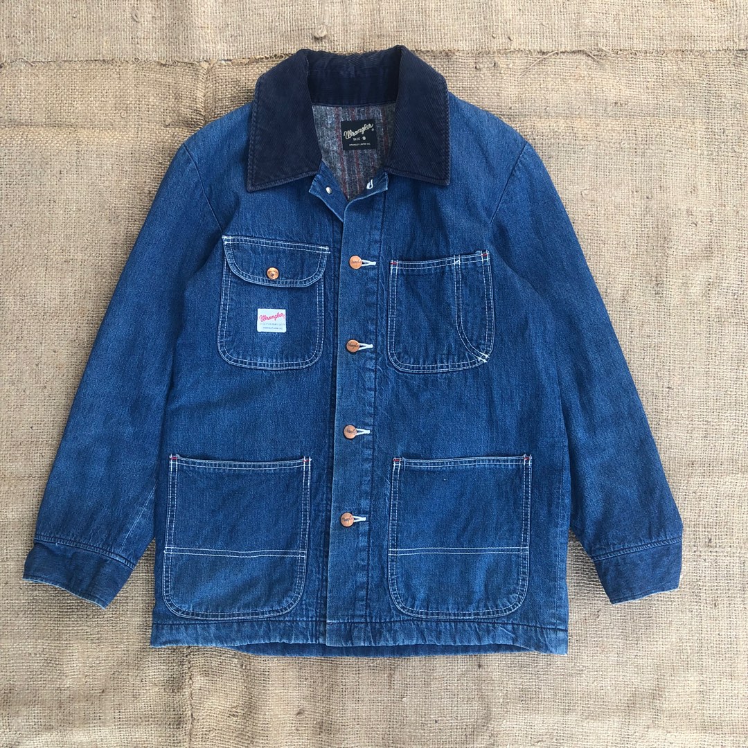 Wrangler Chore jacket blanked lined vintage japan not Lee,Levis,orslow,sugar cane,type 1,type 2 ...