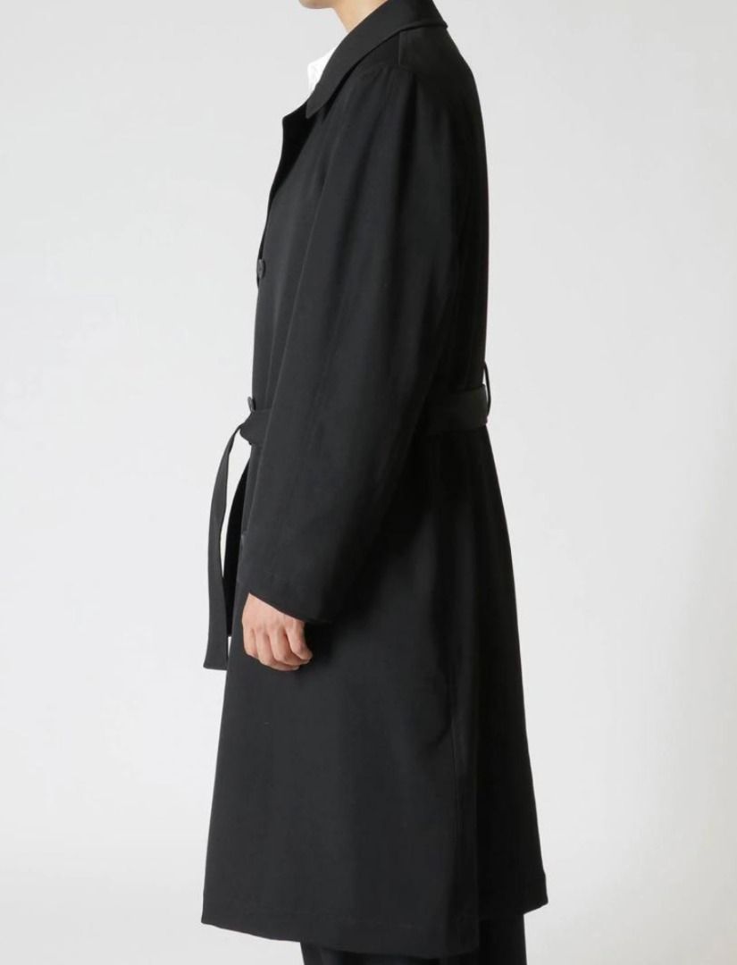 Yohji Yamamoto 山本耀司 - 軍裝羊毛華達尼 雙排扣大衣 長外套 大衣外套 寬鬆大衣 中性 暗黑 韓系 日系, 名牌精品, 精品服飾在旋轉拍賣