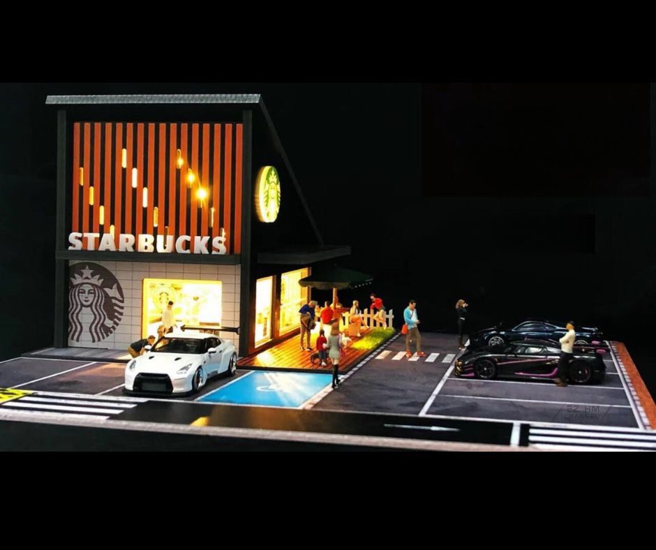 1/64 Gfans Starbucks Diorama, Hobbies & Toys, Toys & Games on Carousell