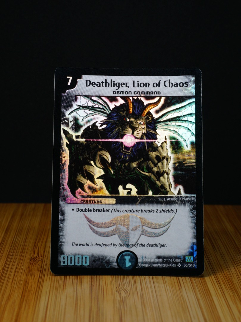 2004 Duel Masters - Deathliger, Lion of Chaos (DM-01) S5/S10, Ungraded NM, Hobbies & Toys, Toys ...