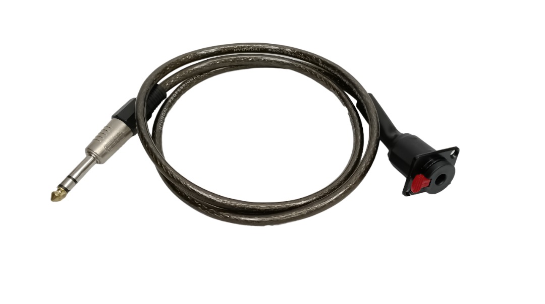 6.35mm MALE PL55 TRS STEREO to PL55 FEMALE CHASSIS, BEST FOR MICROPHONE ...