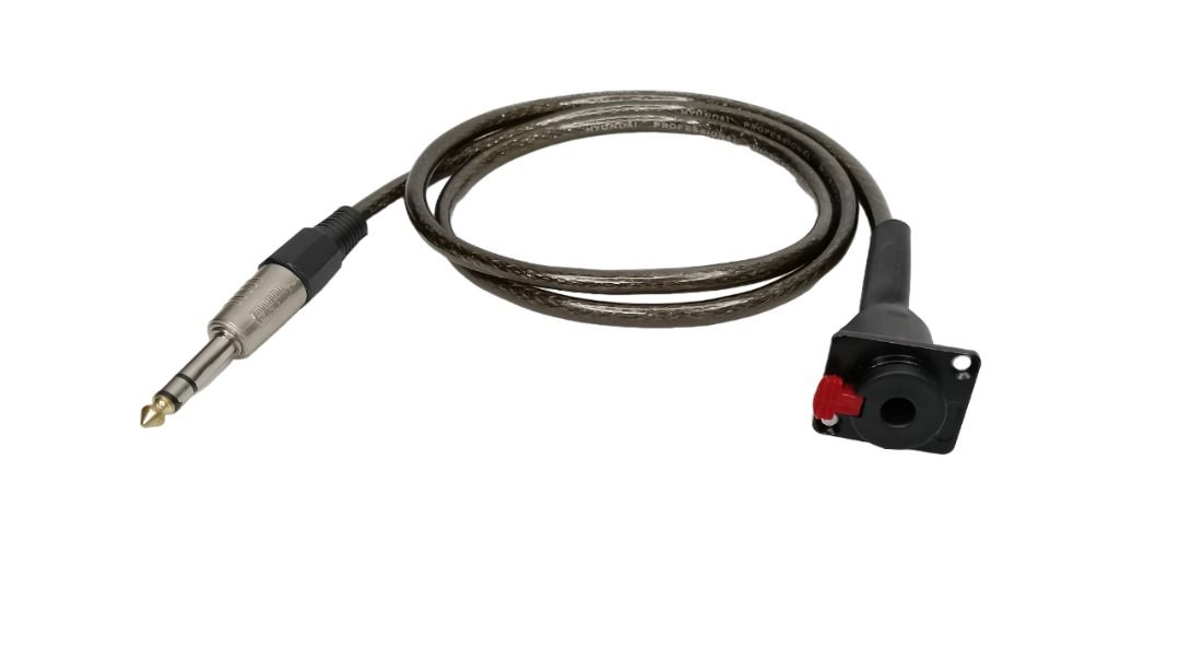 6.35mm MALE PL55 TRS STEREO to PL55 FEMALE CHASSIS, BEST FOR MICROPHONE ...