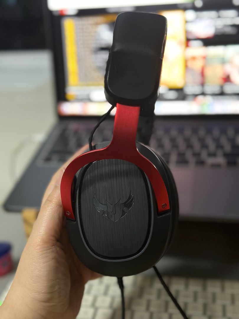 Asus TUF Gaming H3 Discord Teamspeak Certified Gaming Headset (Red ...