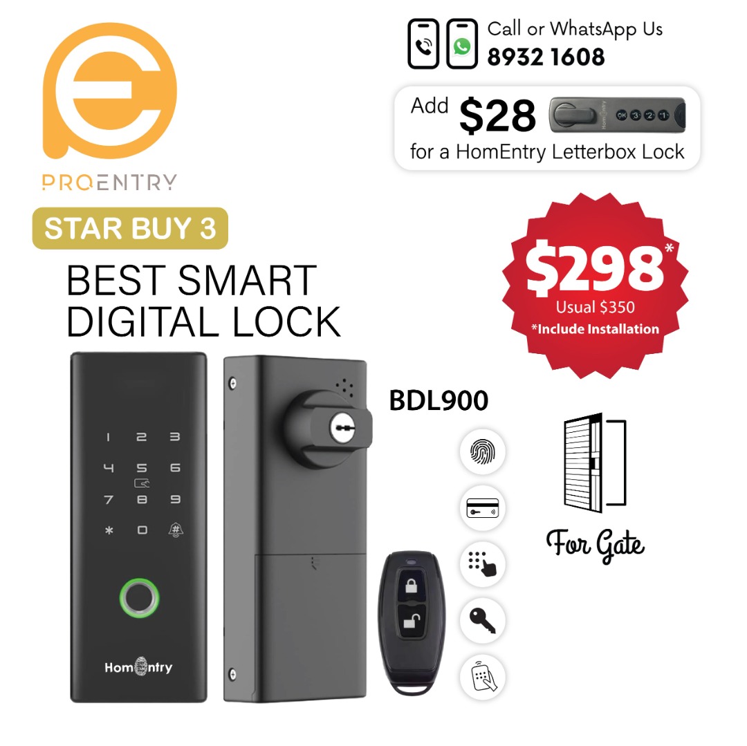 Best Smart Digital Lock (BDL900) comes with 1 year warranty + Free ...