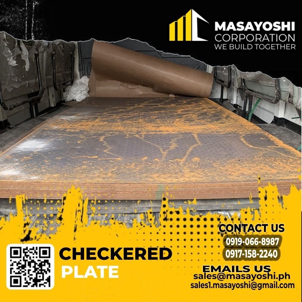 BI Checkered Plate 4x8ft x 3mm, MS Plate, Anchor Bolt, Channel Bar ...