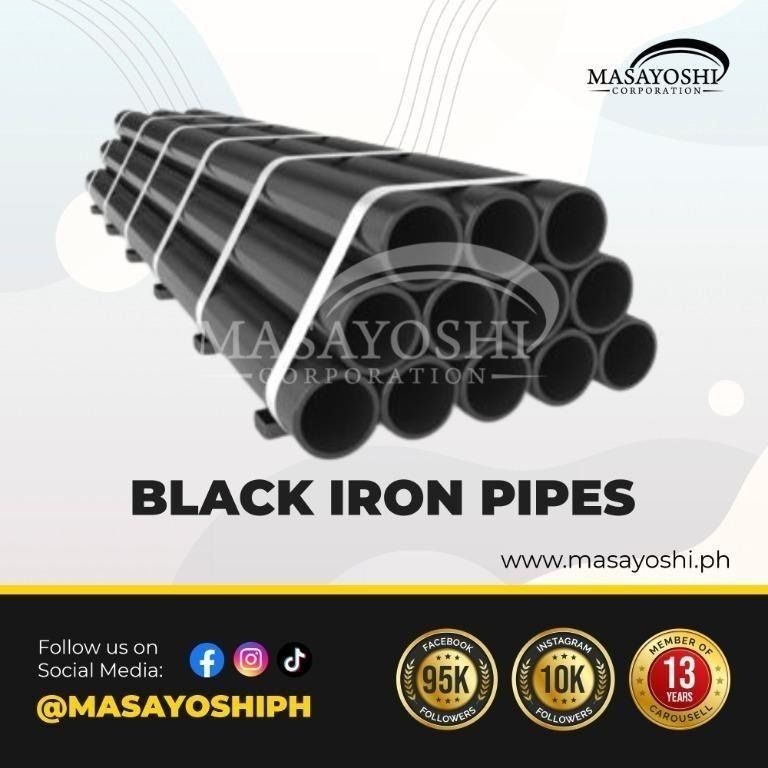 BI Pipes Schedule 20, Steel Pipe, Fence Tube, Black Iron Pipes, B.I. Pipes, Metal, Construction ...
