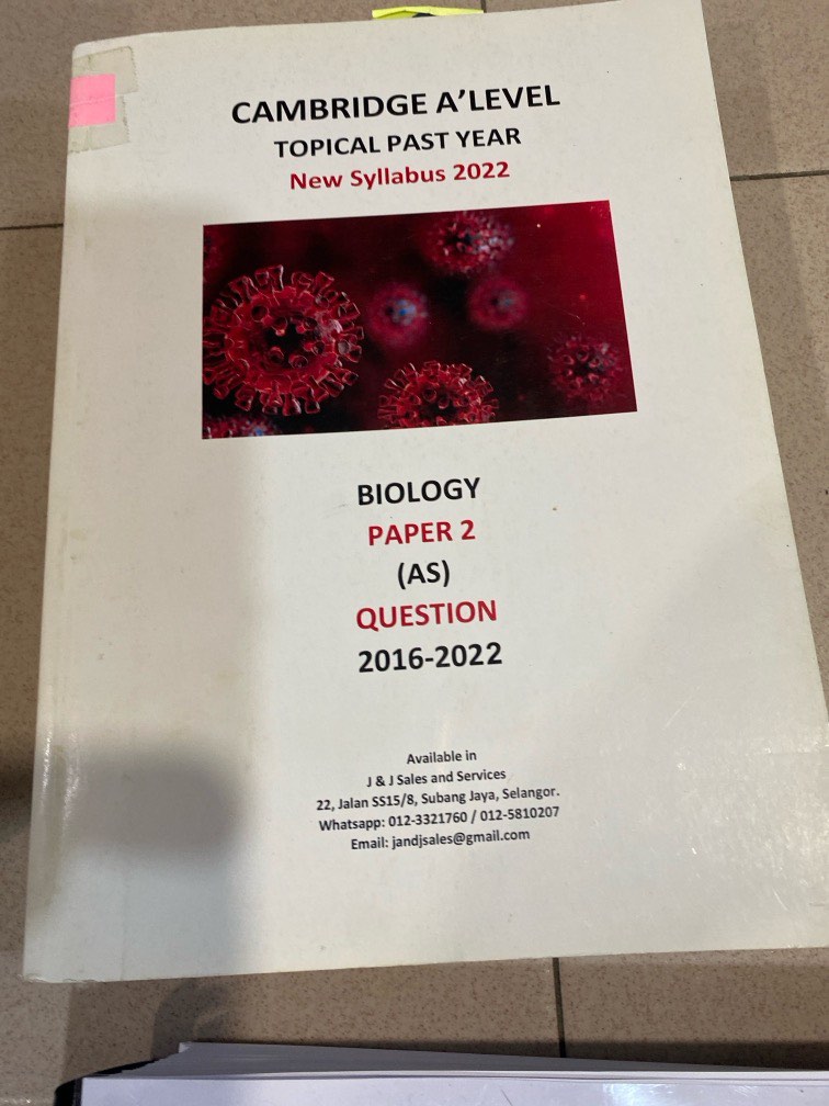 Biology Paper 2 Topical(2016-2022) A Level, Hobbies & Toys, Books ...