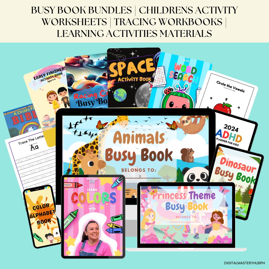 Busy Book Bundles | Tracing Workbooks | Learning Materials | Coloring ...