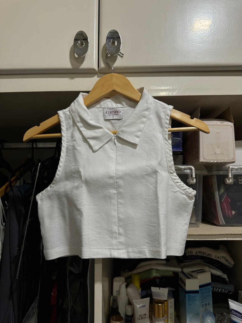 Cariño the brand emma crop in white S, Women's Fashion, Tops ...