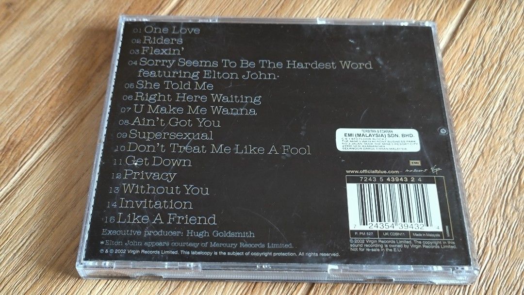 [CD Album] Blue - One Love (2002) Duncan James, Simon Webbe, Lee Ryan ...