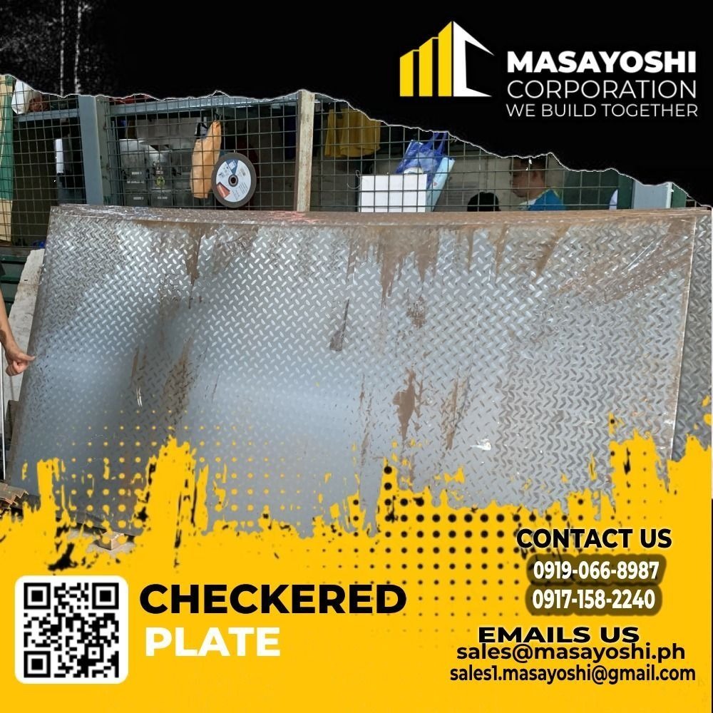 Checkered Plate 4x8ft x 8mm,MS Plate, Anchor Bolt, Channel Bar, Angle ...