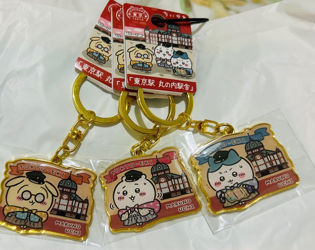 Chiikawa keychains - Tokyo-eki (tokyo station), tokyo tower, sky tree ...