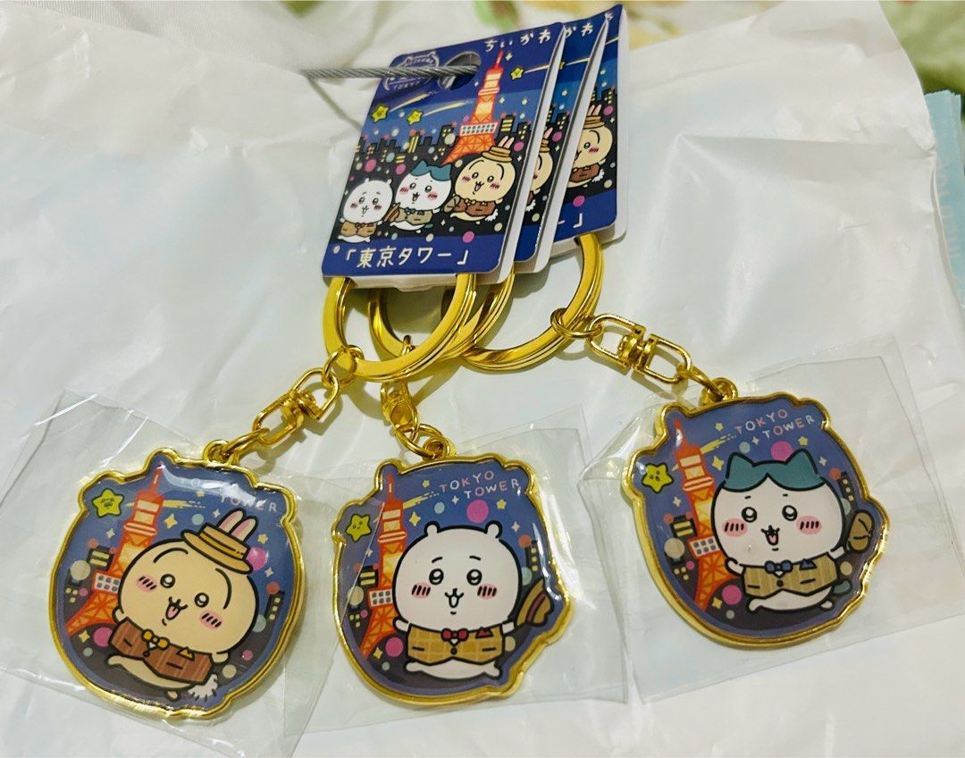 Chiikawa keychains - Tokyo-eki (tokyo station), tokyo tower, sky tree ...