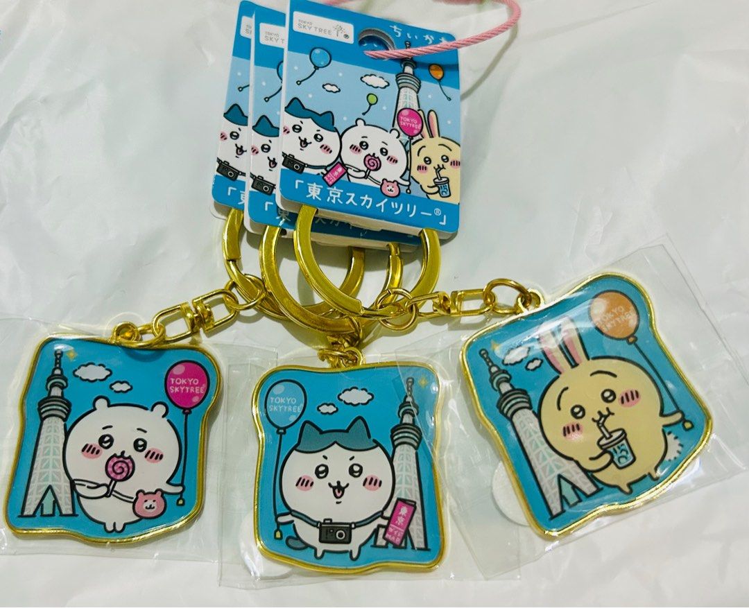 Chiikawa keychains - Tokyo-eki (tokyo station), tokyo tower, sky tree ...