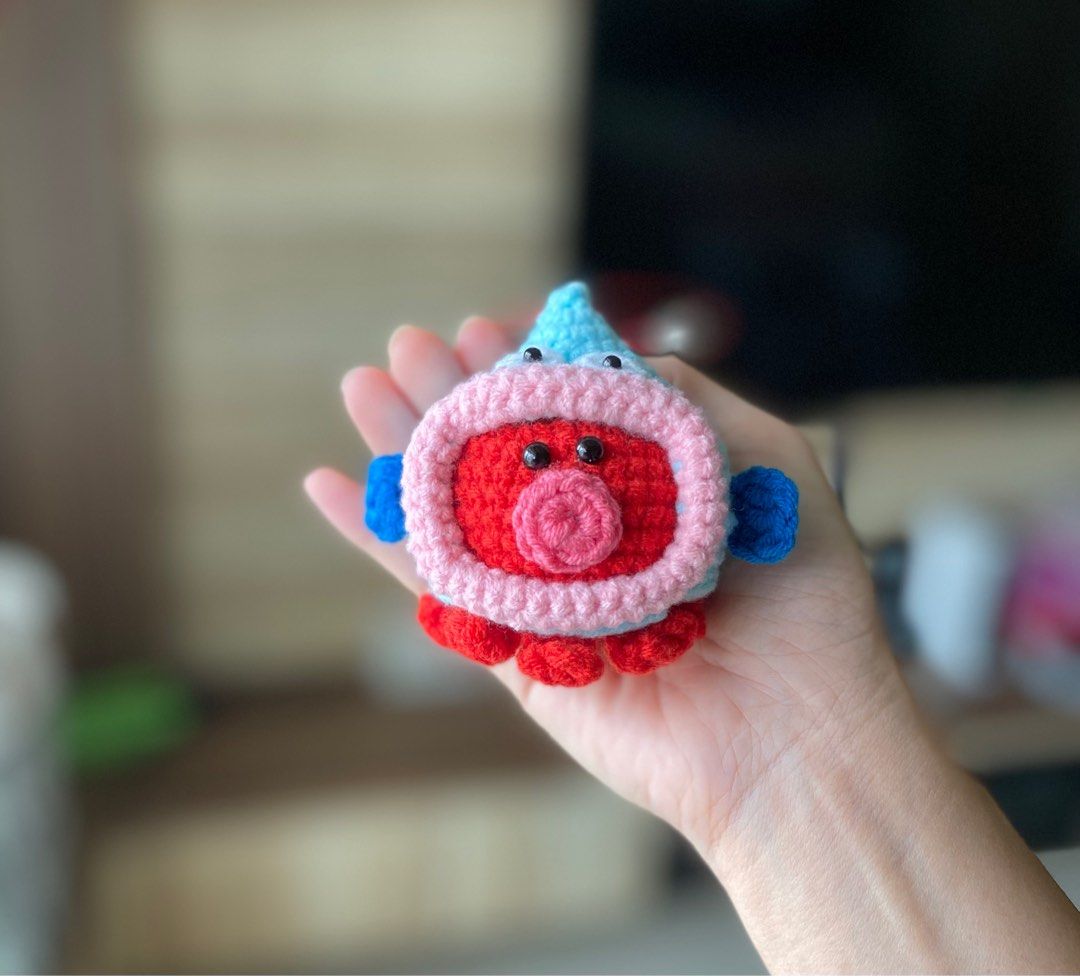 Crochet Octo with Hangyodon cap, Hobbies & Toys, Stationery & Craft ...
