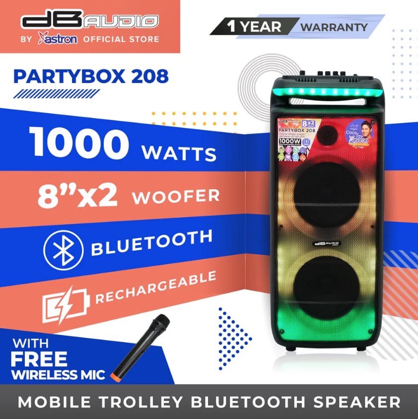 Db Audio PARTYBOX-208 Mobile Trolley Rechargeable Bluetooth Speaker | 8 ...