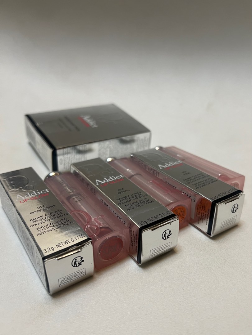Dior Addict Lip Glow Set - 001 / 004 / 012 New, 美容＆個人護理, 健康及美容 - 皮膚護理 ...