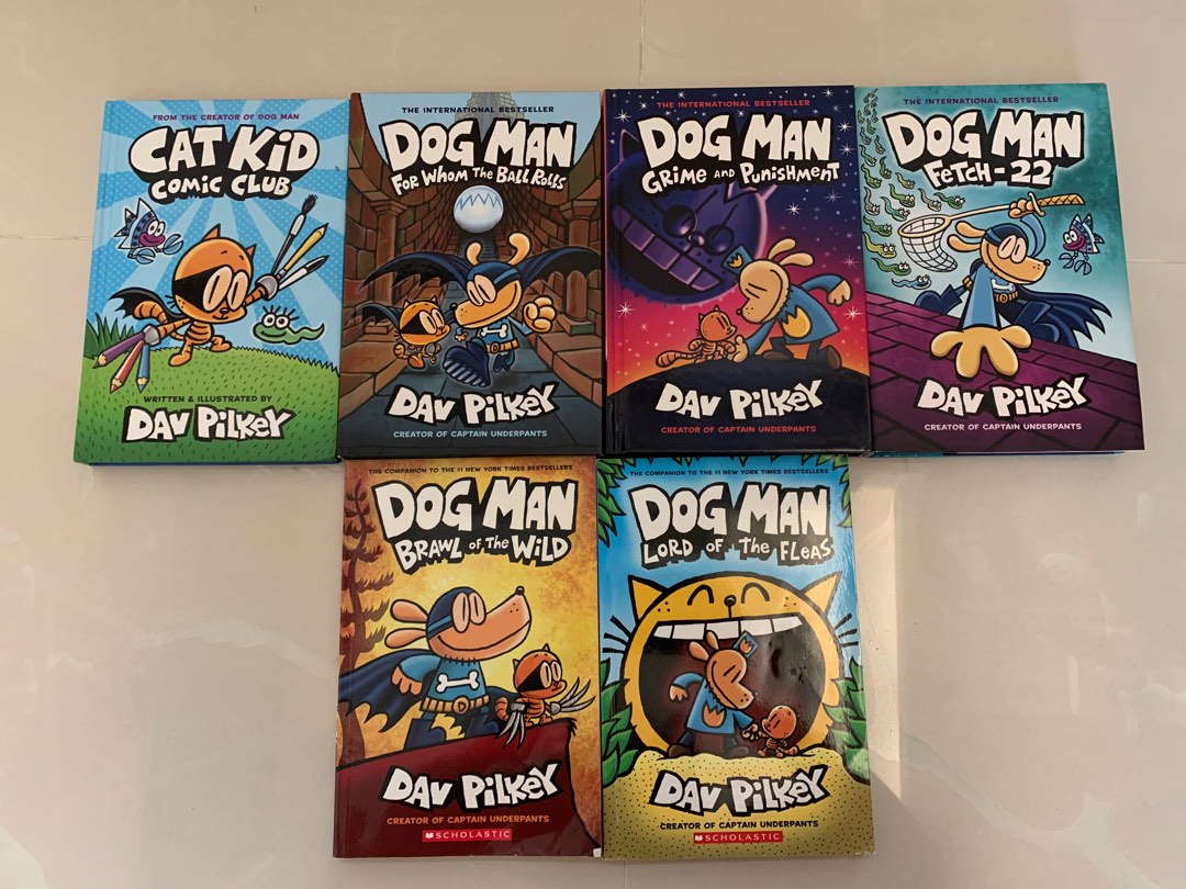 Dog man set of 10, 興趣及遊戲, 書本 & 文具, 小朋友書 - Carousell