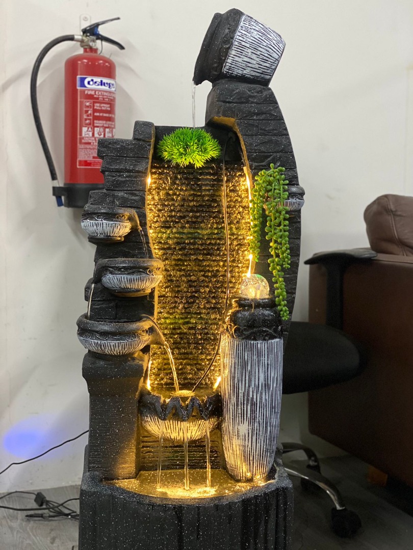 Elegant Decorative Water Fountain with LED Lighting, Furniture & Home ...