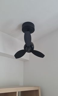 Fanco Dono 16" Corner Wall/Ceiling Mount DC Fan with Remote, Furniture ...
