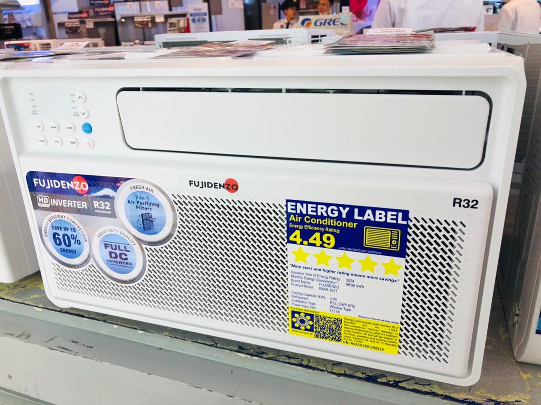 FUJIDENZO WINDOW TYPE INVERTER AIR CONDITIONER, TV & Home Appliances ...