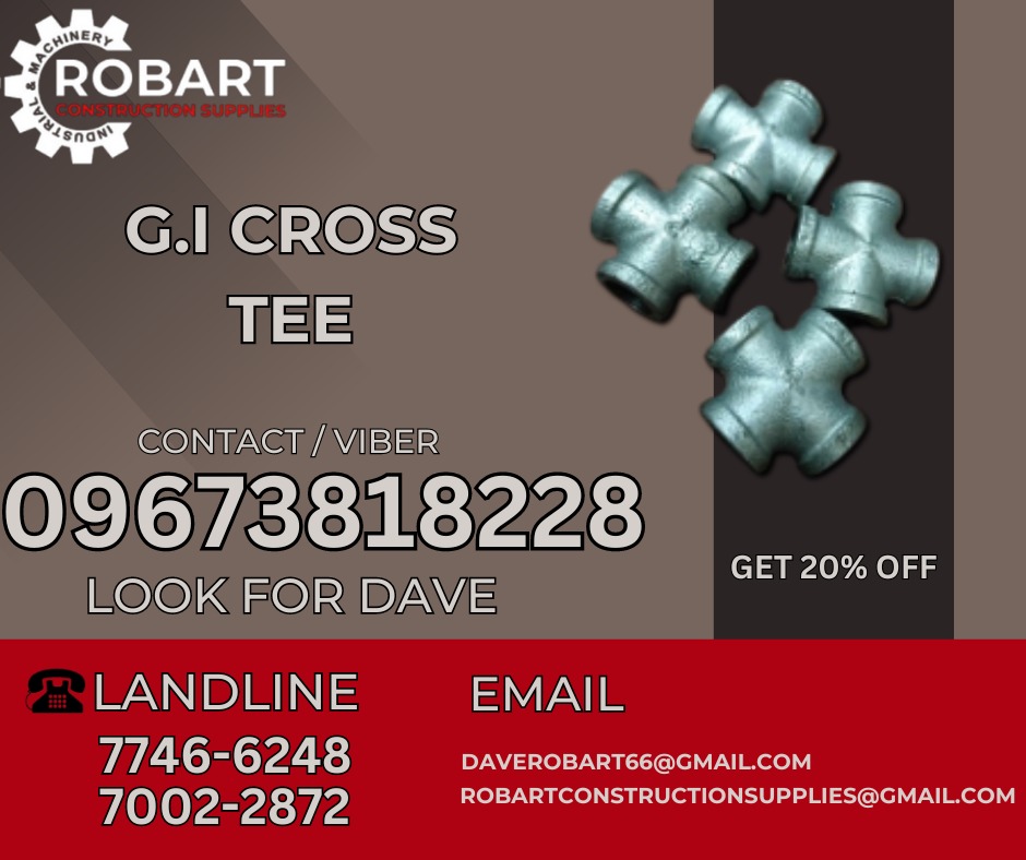 G.I CROSS TEE, Commercial & Industrial, Construction Tools & Equipment ...