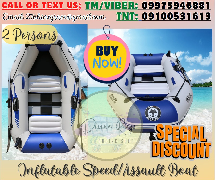 Inflatable Speed/Assault Boat 2 Persons Capacity, Sports Equipment ...
