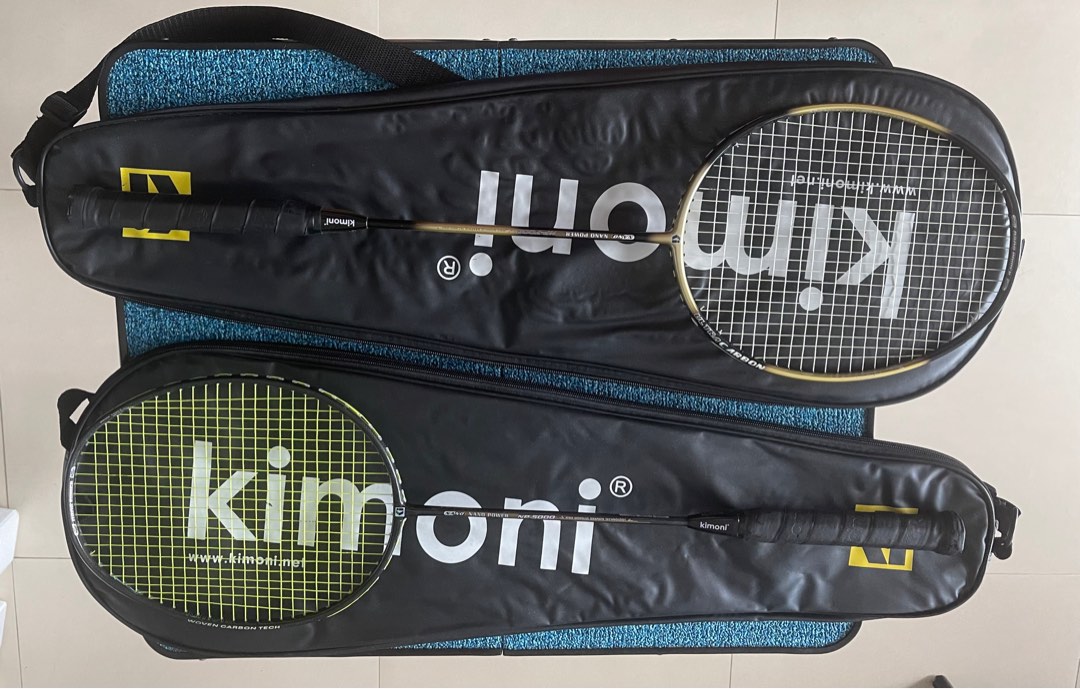 Kimoni Badminton Rackets with matching bag, Sports Equipment, Sports ...