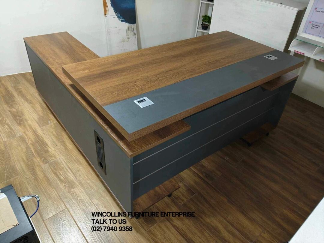 L SHAPE EXECUTIVE OFFICE TABLE, Furniture & Home Living, Office ...
