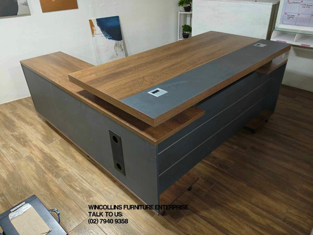 L SHAPE EXECUTIVE OFFICE TABLE, Furniture & Home Living, Office ...