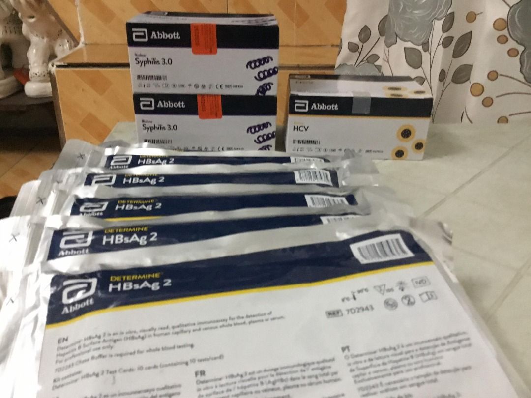 LABORATORY TESTS KITS BY ABBOTT (PACKAGE) - HCV, HEPATITIS B, SYPHILIS ...