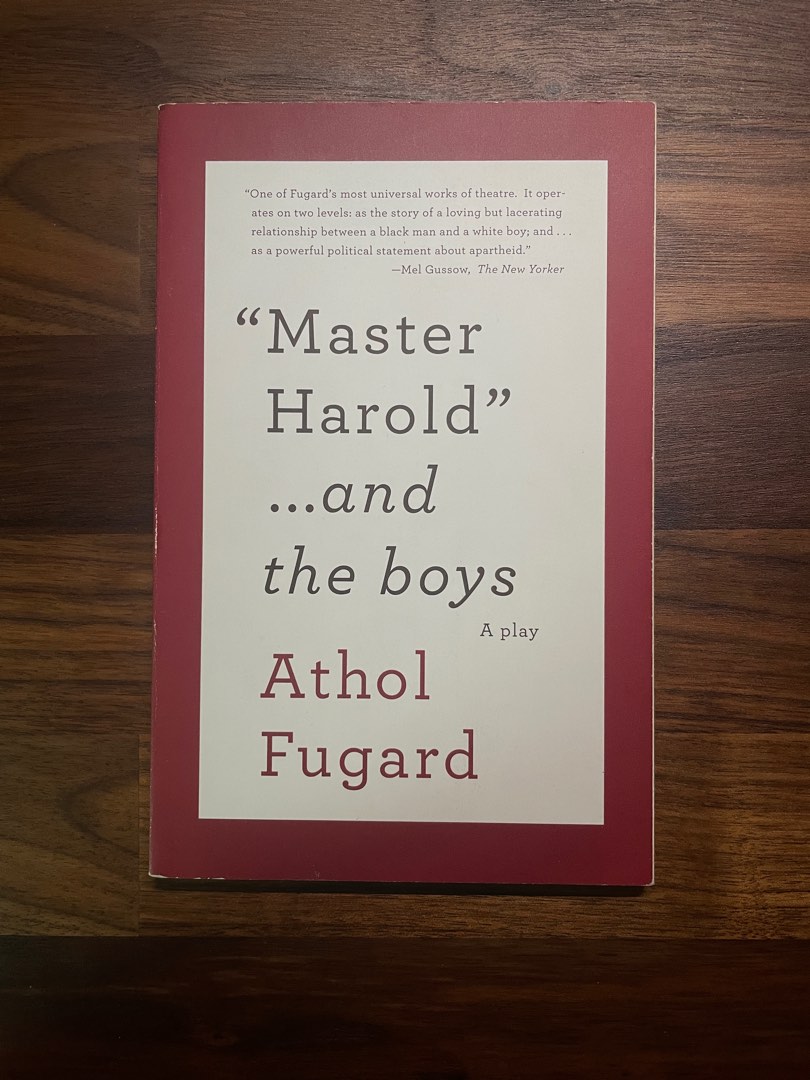 “Master Harold”…and the boys - A play by Athol Fugard, 興趣及遊戲, 書本 & 文具 ...