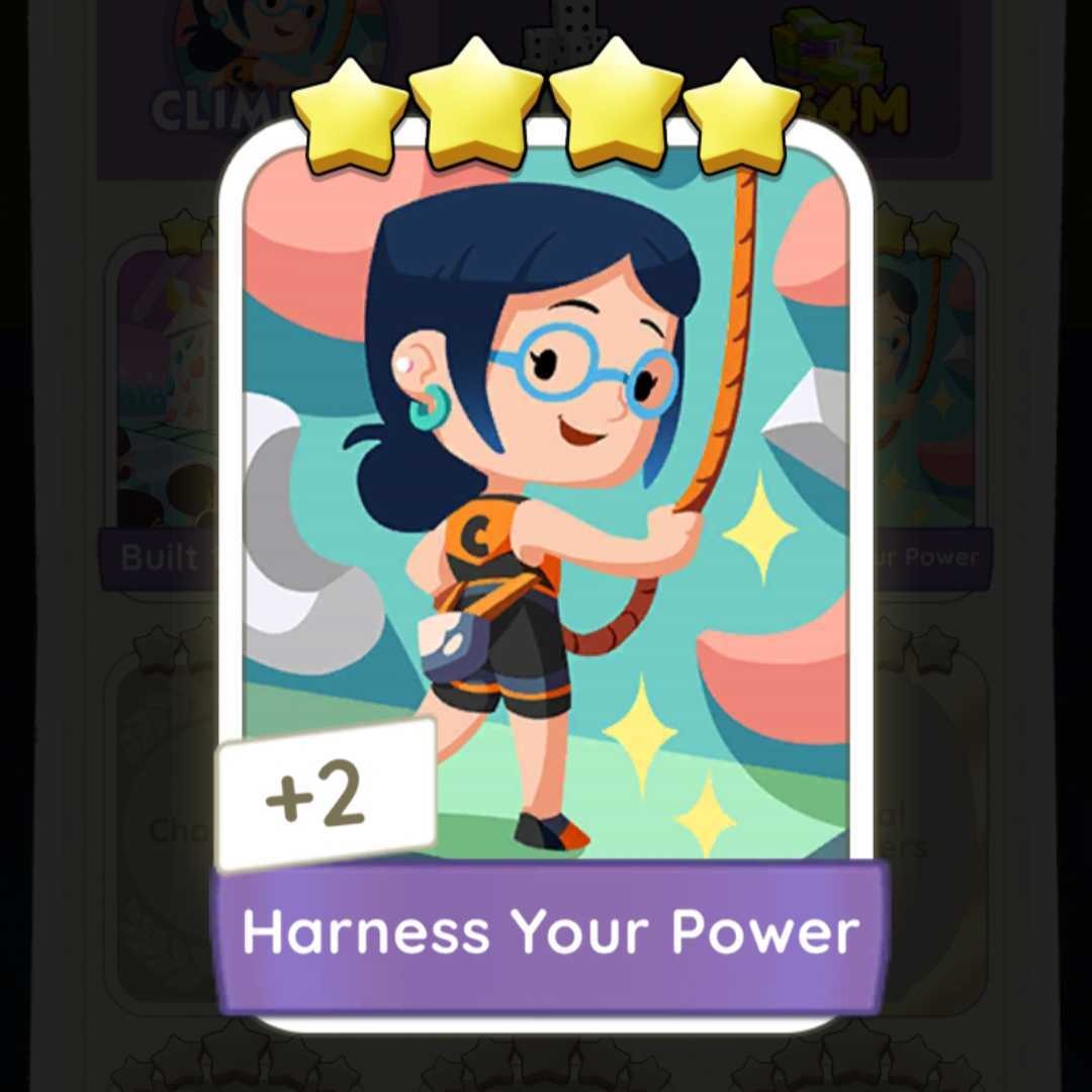 Monopoly GO Prestige 4 star Sticker/Card - Harness Your Power, Video ...