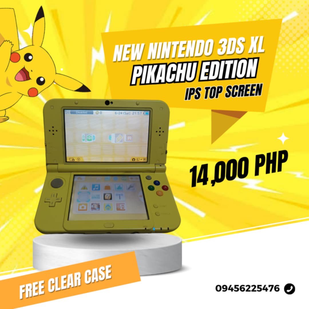 New Nintendo 3DS XL Pikachu Yellow Edition, Video Gaming, Video Game ...
