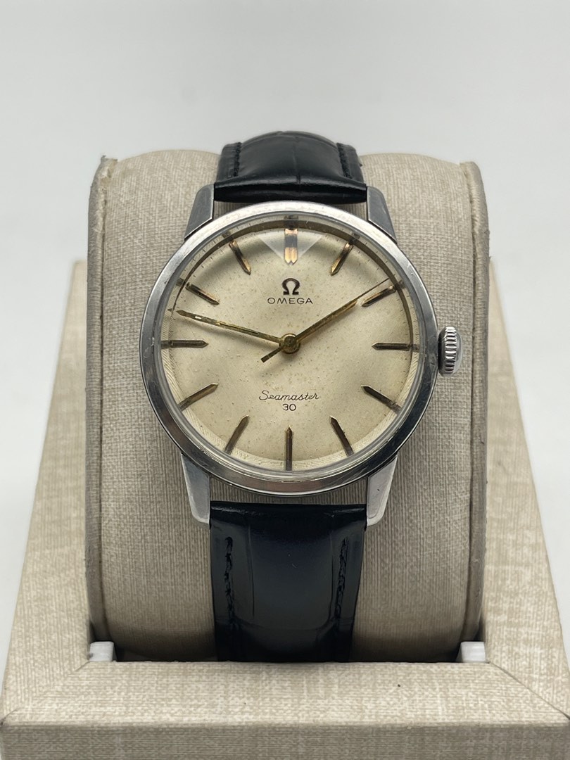 Omega Seamaster Diamond Cut Glass Leather Strap, Men's Fashion, Watches ...