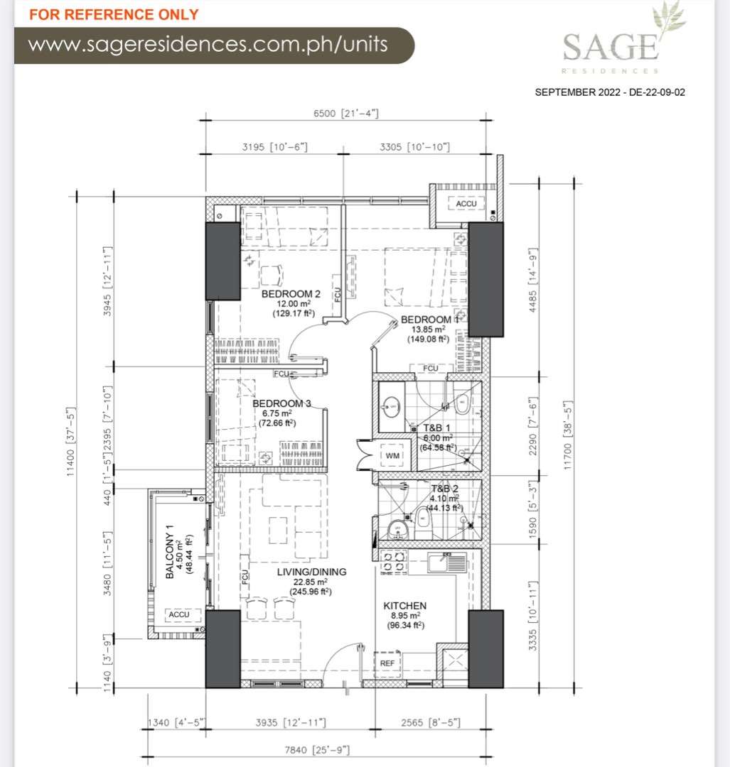 PASALO - DMCI 3BR Condo Unit with Parking (Sage Residences - Direct ...