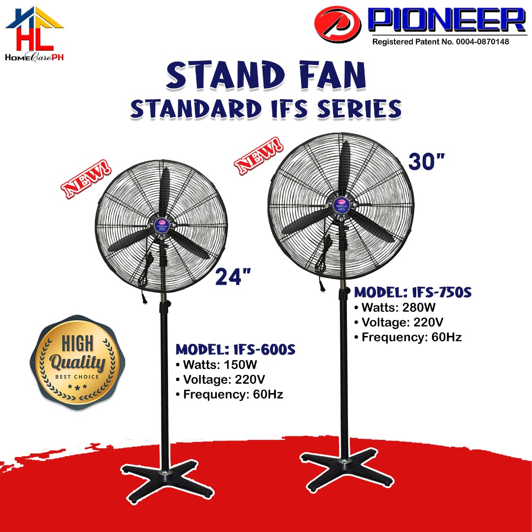 Pioneer Stand Fan Standard IFS Series 24 inches / 30 inches, Commercial & Industrial, Industrial ...