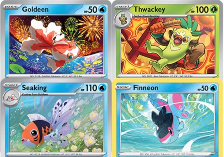 Pokemon TCG Seaking Swim Freely Finneon Deck with Boom Boom Groove ...