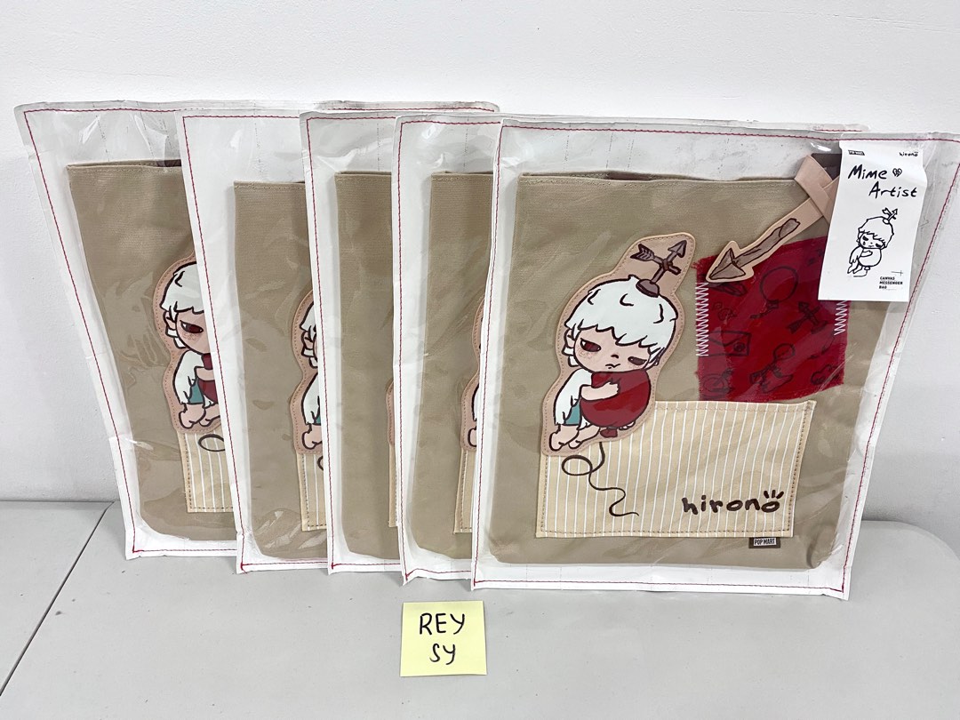 POPMART Hirono Mime Series-Canvas Messenger Bag, Women's Fashion, Bags ...