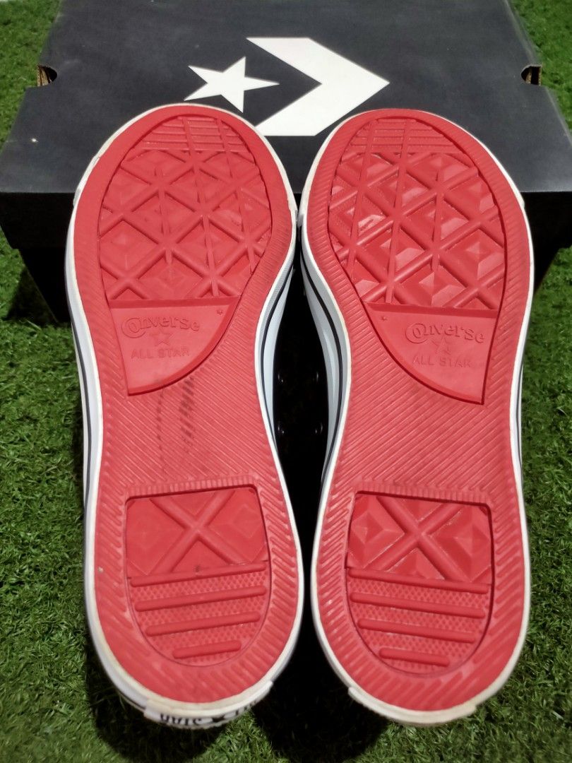 Sepatu converse leather black university red white resmi pt map, Fesyen ...