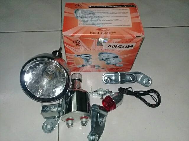 Set Complete Lampu Untuk Basikal Klasik / Classic Bicycle Dynamo Lamp ...