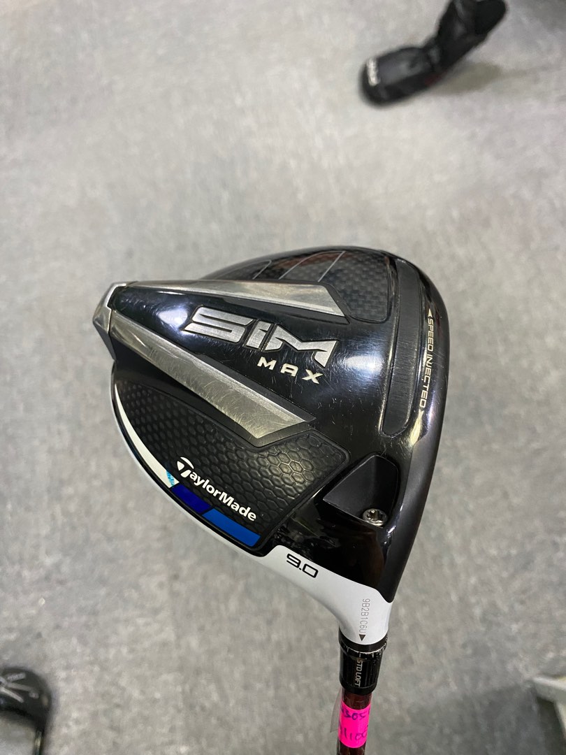 Taylormade Driver Sim Max Loft 9.0 Flex SR, Sports Equipment, Sports ...