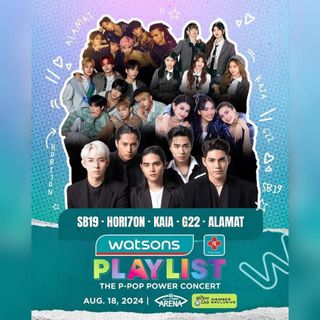 watsons playlist the p-pop power concert 2024 upper box ticket SB19 G22 ...